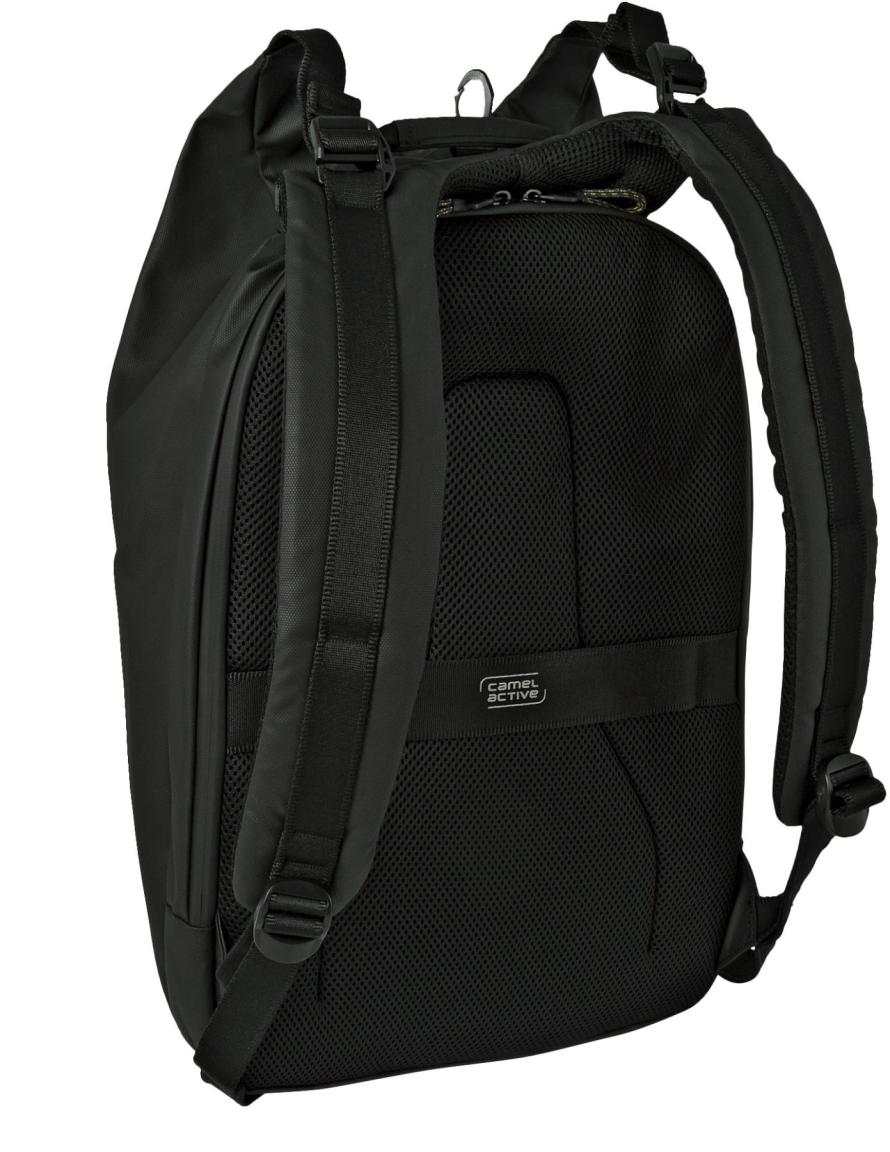 Laptop Rucksack Camel Active Nylon Mattschwarz Palermo Urban