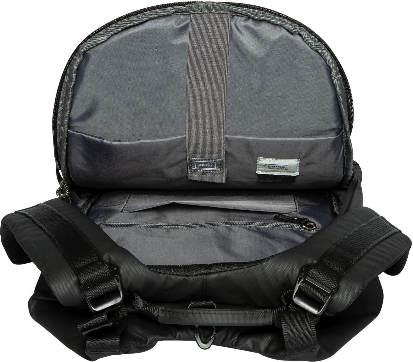 Laptop Rucksack Camel Active Nylon Mattschwarz Palermo Urban